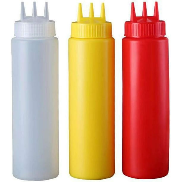 Plastic Three-Hole Squeeze Bottle Seasoning Bottle Squeeze Sauce Bottle ...