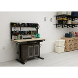 Hanover 24-In. Wide Natural Wood Motorized Work Bench with Adjustable ...