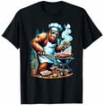 BBQ Master Bigfoot Chef Grill Cooking Barbecue Dad Funny T-Shirt ...