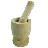 Wood Mortar Pestle Herb Grinder, Bar Tool for Mojitos, Kitchen Crusher ...