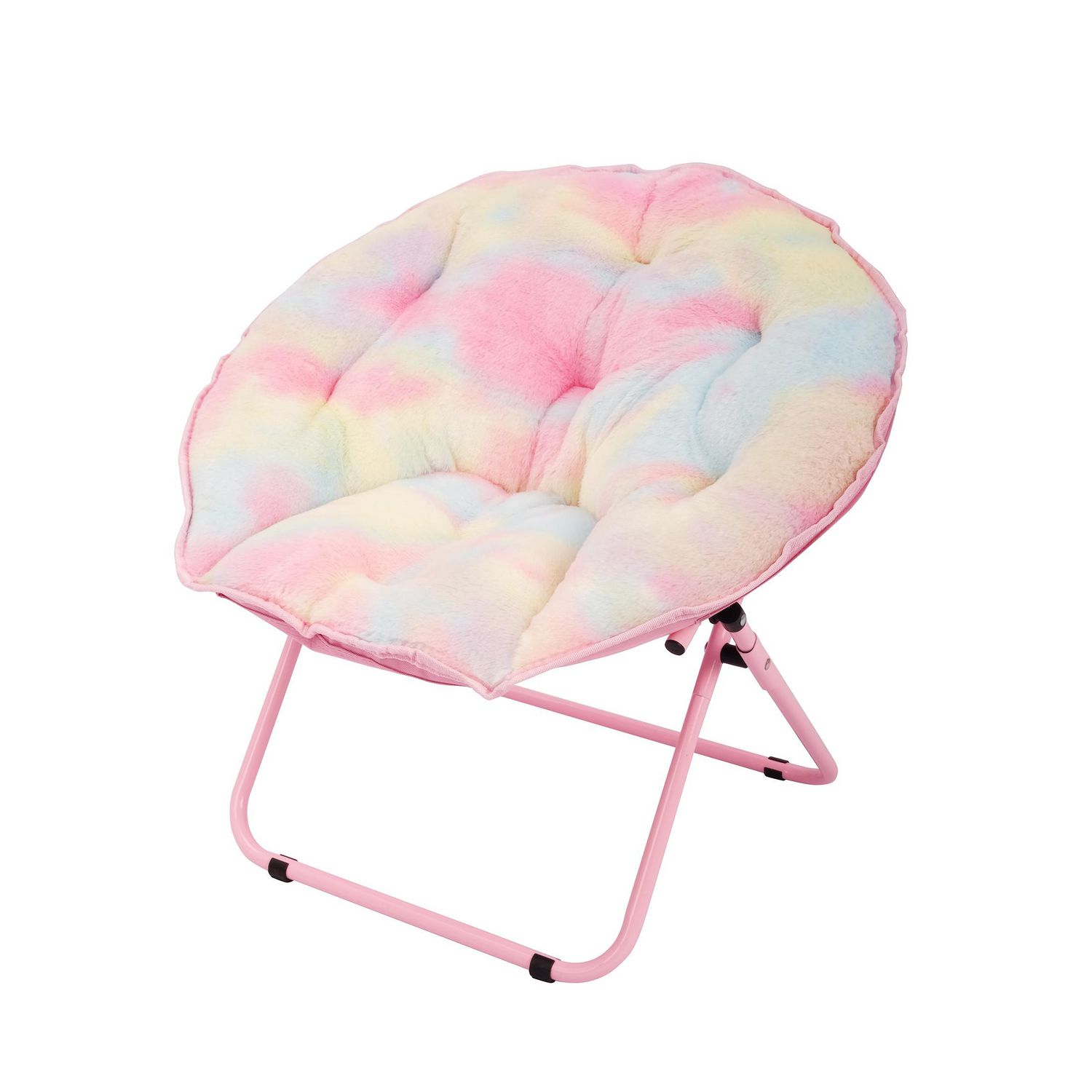 Plush kids Moon Chair, Soft seat with plush multi-colored fabric ...