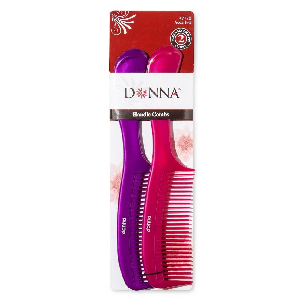 Donna Collection Combo Comb Handle Comb, 2/PK,Pack of 24 - Walmart.com