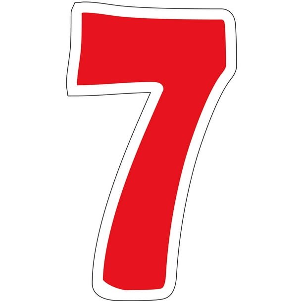 Die-Cut Window Numbers - Red - "7" - 4ʺW x 7ʺH - Pack of 12 - Walmart ...