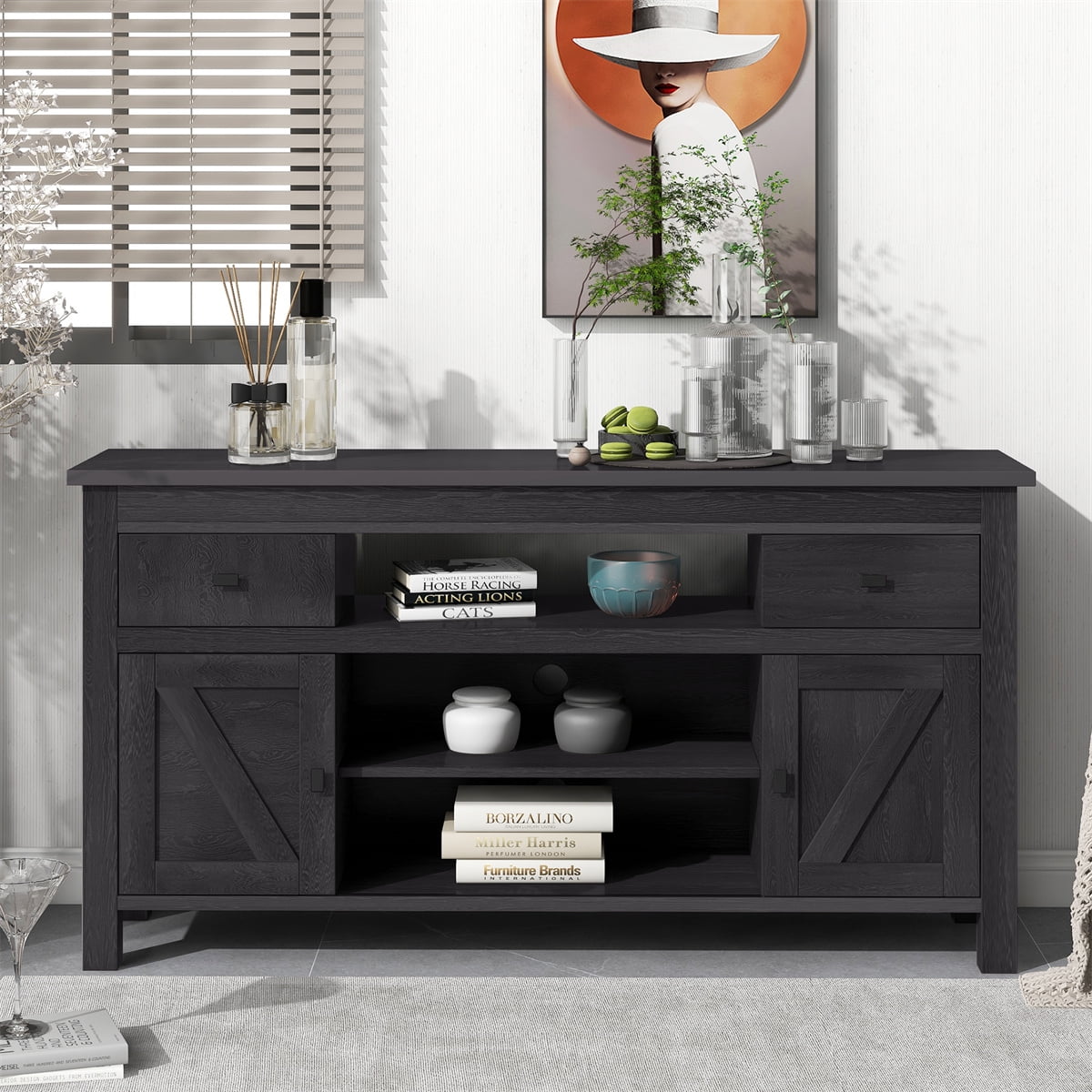 ARCTICSCORPION Living Room TV Stand, Modern TV Console with Drawers and ...
