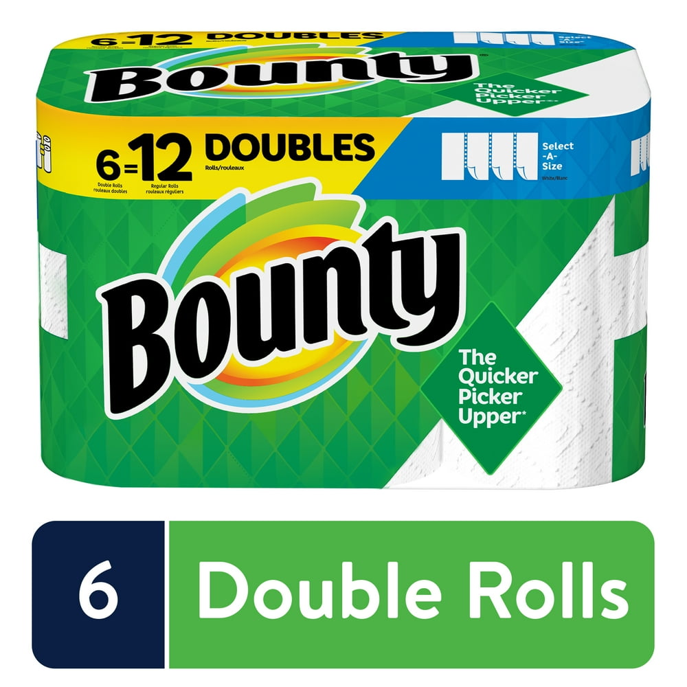 Bounty Select A Size Paper Towels White 6 Double Rolls Walmart Walmart bounty-select-a-size-paper-towels-white-6-double-rolls-walmart-walmart
