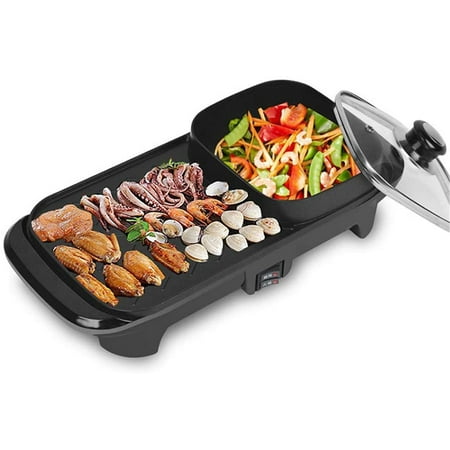 Electric Baking Pan 220V 50Hz 1100W with Pot Cover Barbecue Function ...