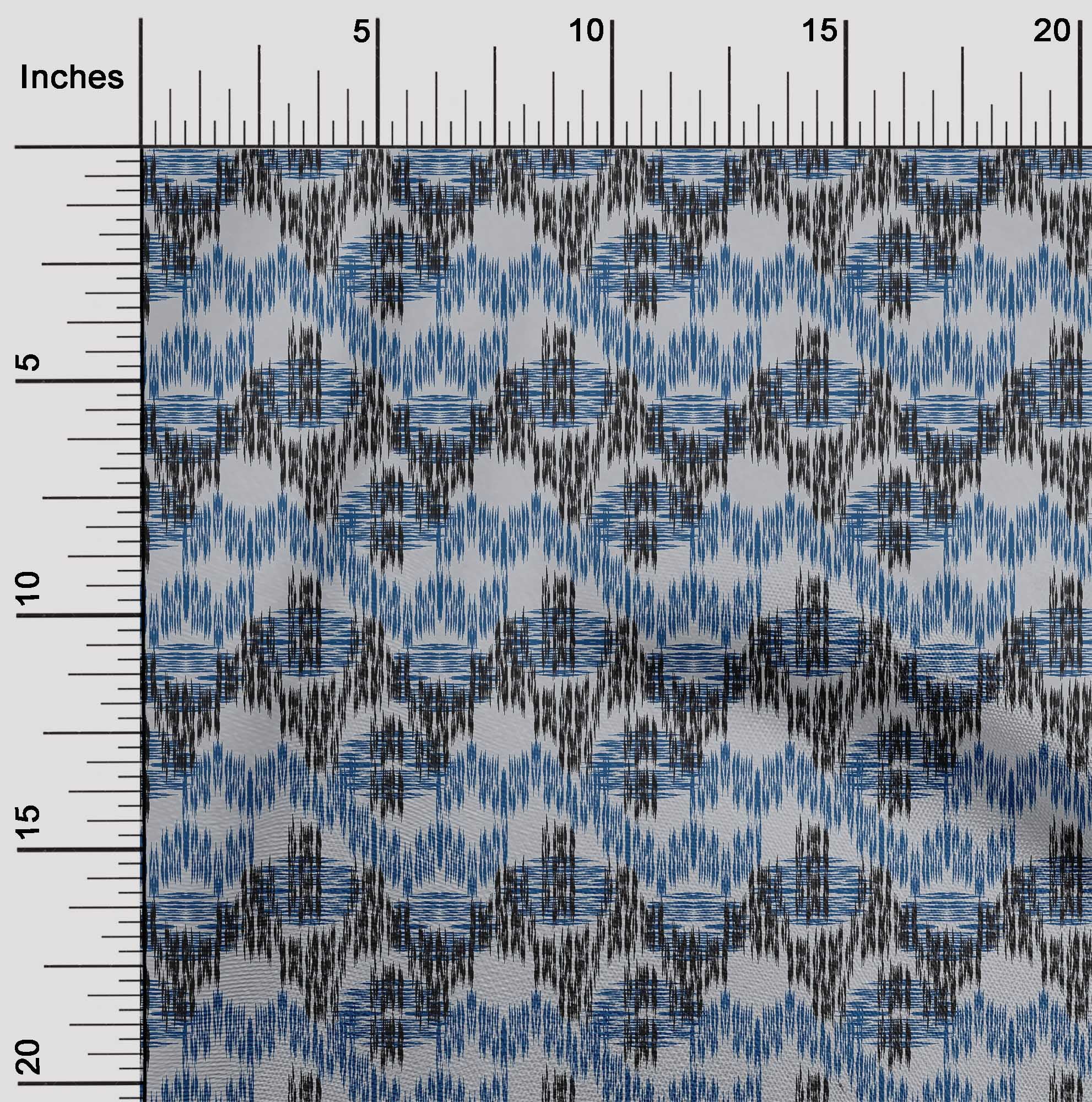 oneOone Cotton Poplin Fabric Chevron Ikat Print Fabric By The Yard 42 ...
