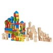 Melissa & Doug Wooden Building Blocks Set, 100 Solid Wood Blocks, 4 ...