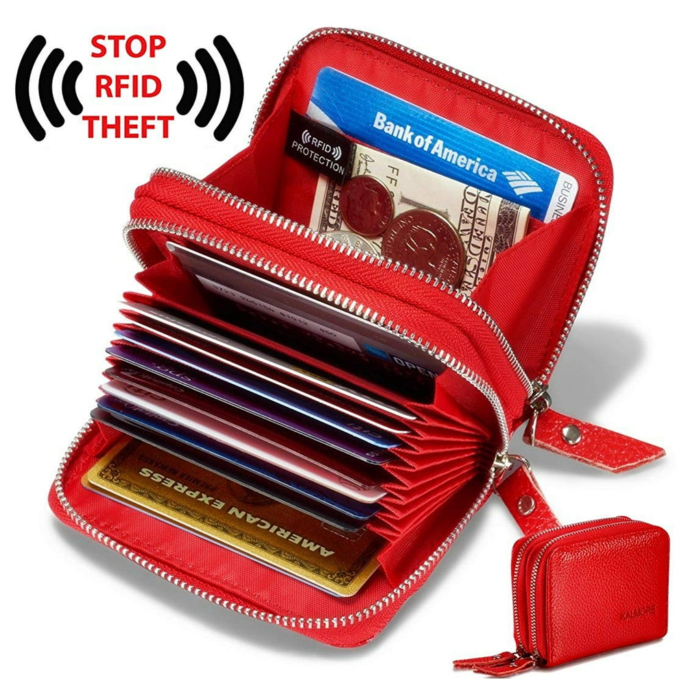 Kalmore Womens Wallets Leather Wallets For Women Rfid Secure Card Wallet Small Purse