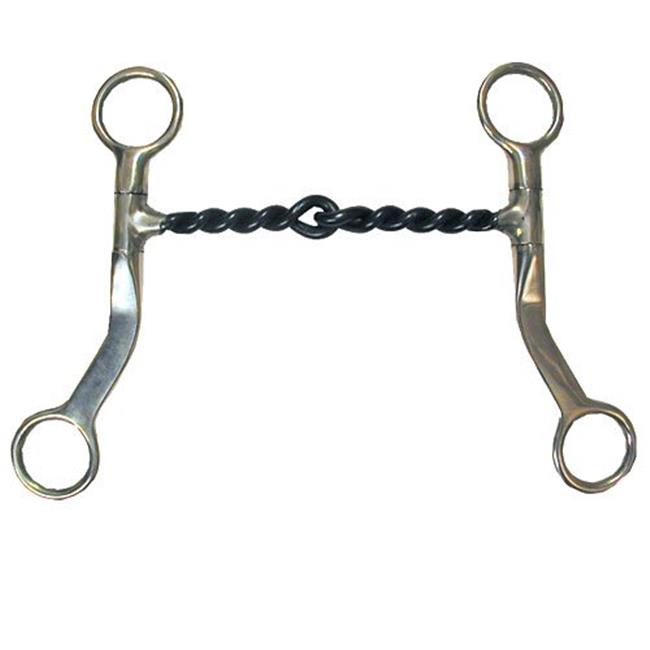 Coronet 240405 6 in. Flat Shank Twisted Sweet Iron Snaffle Bit ...