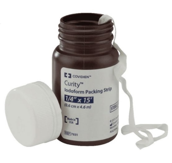 Curity Sterile Plain Packing Strip 1/2" X 5 Yds EA/1 - Walmart.com