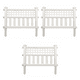 Suncast Outdoor Garden Grand View Fence Border Panels, 3-Pack, White ...