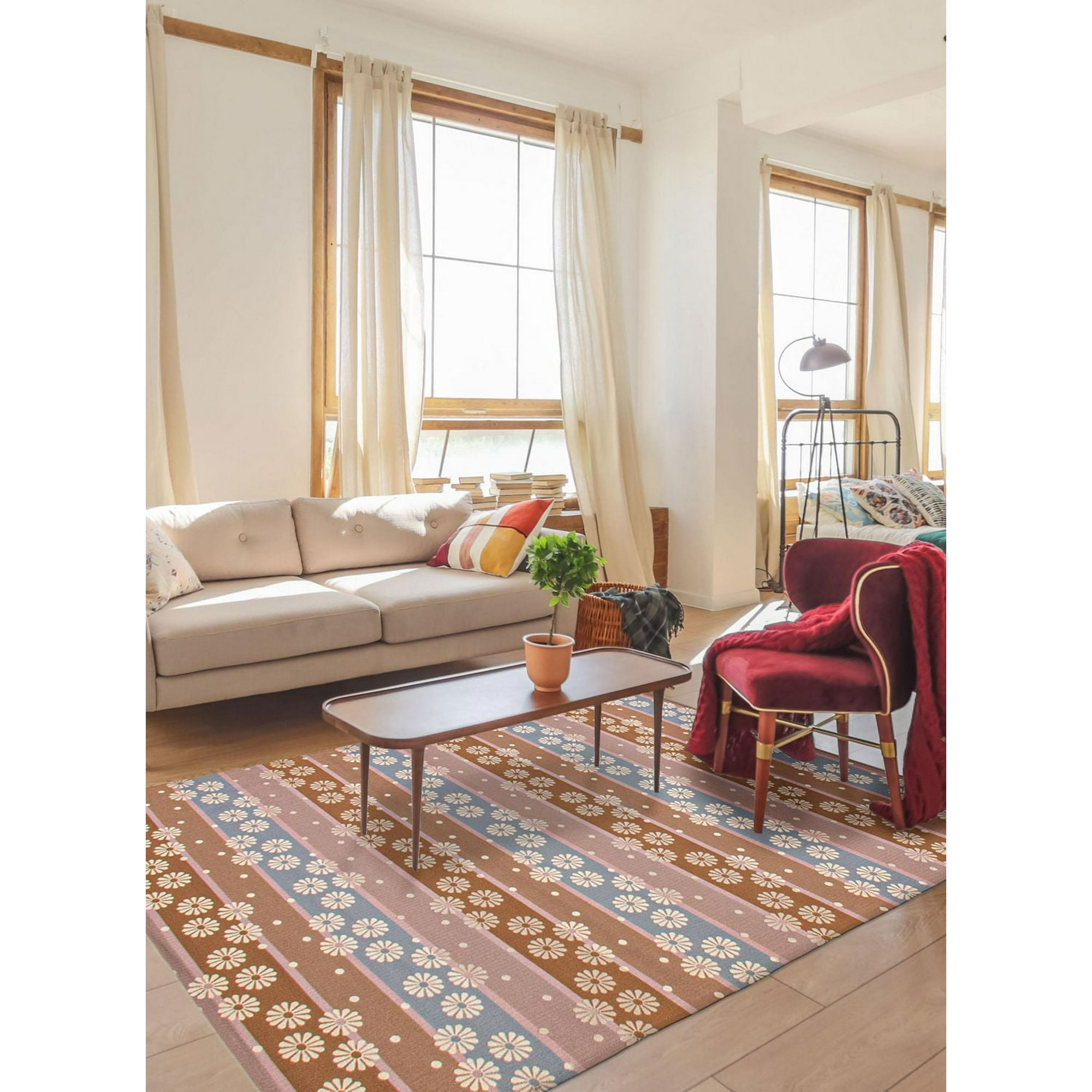 Click here for Ecarpet Lotus Mod Tan Rug 44 X 68 4 Ft. X 6 Ft. prices