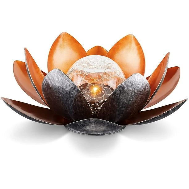 Solar Lotus Flower Light - Solar Powered Rechargeable Led Flower Light ...