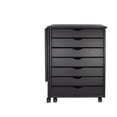 Adeptus Original Roll Cart, Solid Wood, 7 Drawer Gate Leg Roll Cart ...