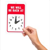 Assured Signs Will Return Sign | 7.7 by 11.7" | Be Right Back Sign ...