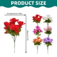 1 Stem 13.8" Faux Rose Bouquet for Wedding Table Centerpieces DIY, Long ...
