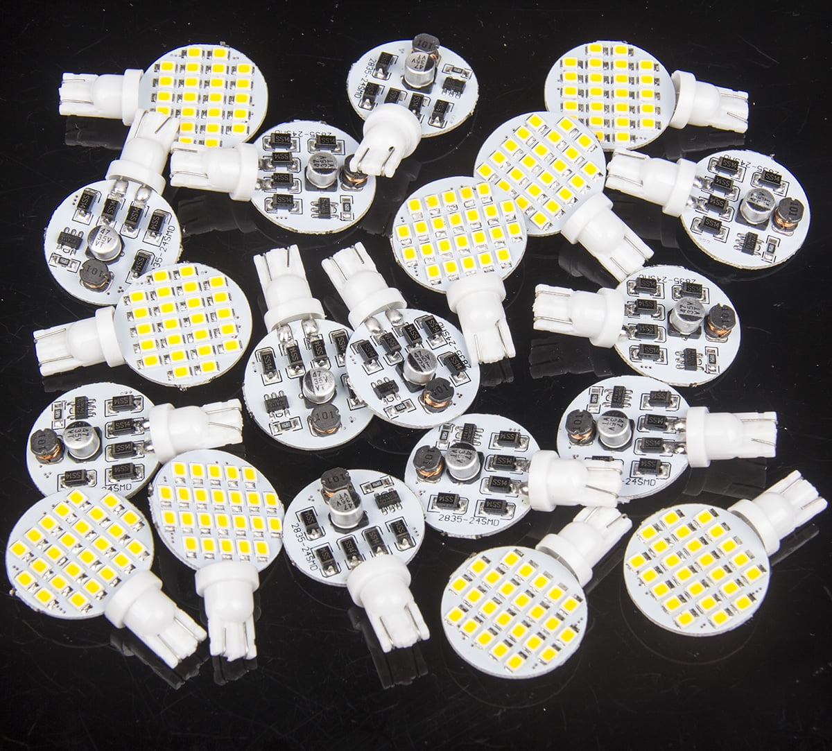 20 x 4.8w Warm White T10 921 RV Car Wedge 24SMD LED Light Bulb 12v ...