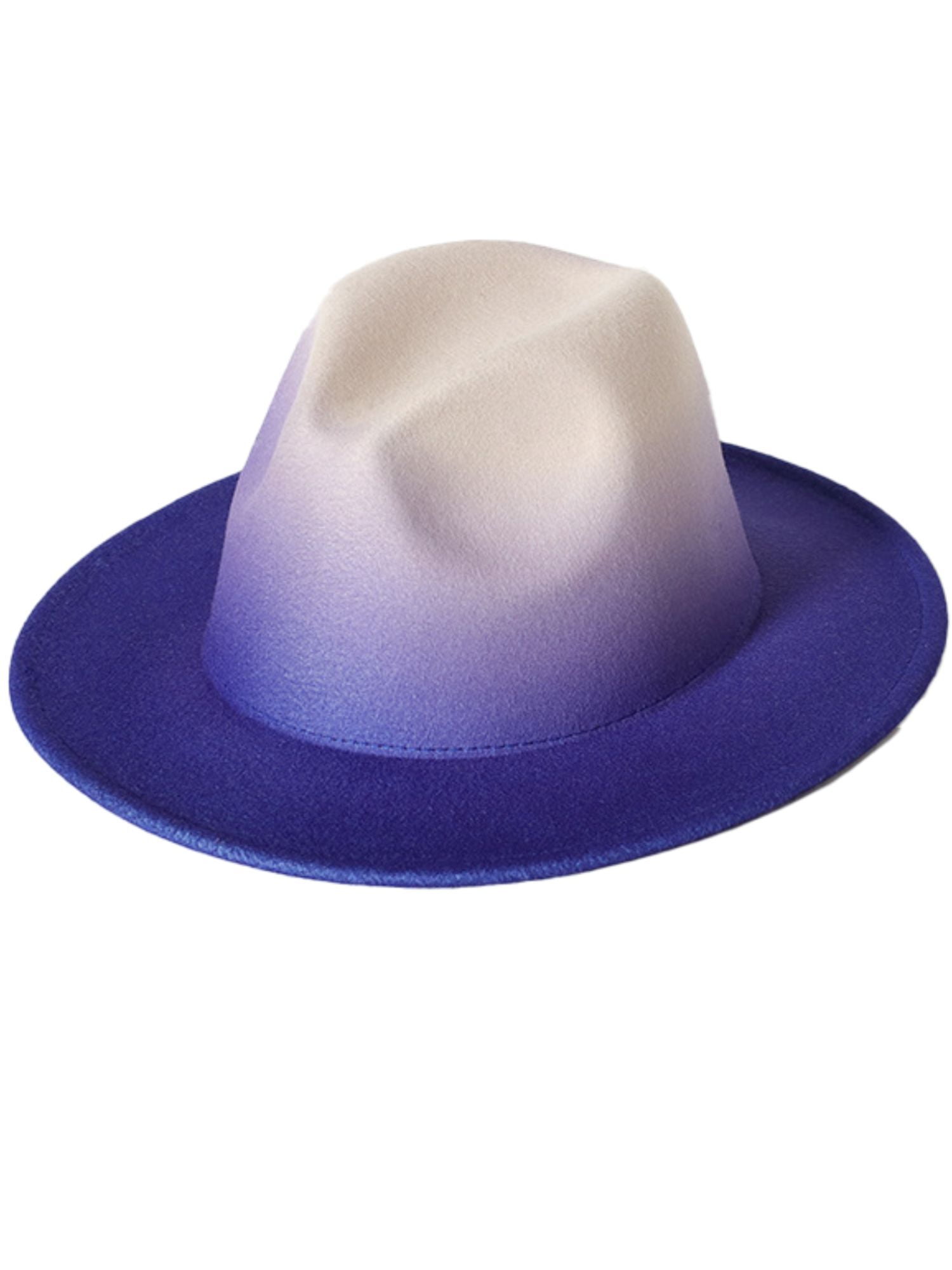 Keevoom Fedora Hats for Women Men Wide Brim Two Tone Panama Felt Hat ...
