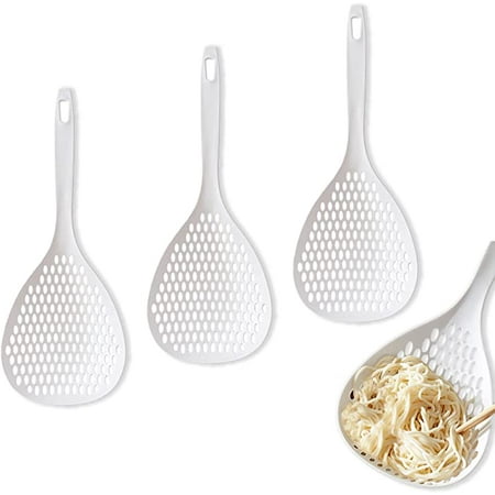 Plastic Mesh Strainer Colander Spoon, Kitchen Cookware with Long Handle ...