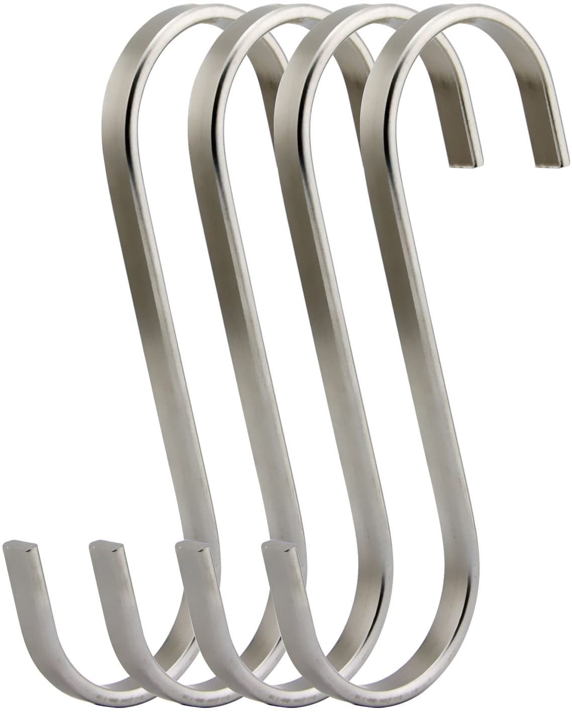 Premium 4-Pack Size Extra Large Brushed Stainless S Hooks Kitchen Pot ...