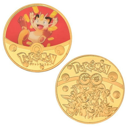 Pokémon Commemorative Coins Anime Pokemon Toys Gold Commemorative Medal ...