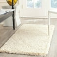 SAFAVIEH California Solid Plush Shag Area Rug, Taupe, 6'7" x 6'7" Round ...