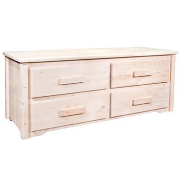 Homestead Collection Coffee Table w/ 2 Drawers, Stain & Lacquer Finish ...