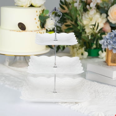 Huanledash 1 Set Birthday Cake Stand Transparent Rectangular ...