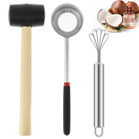 Coconut Opener Tools Set Food Grade 304 Stainless Steel Coconut Breaker ...