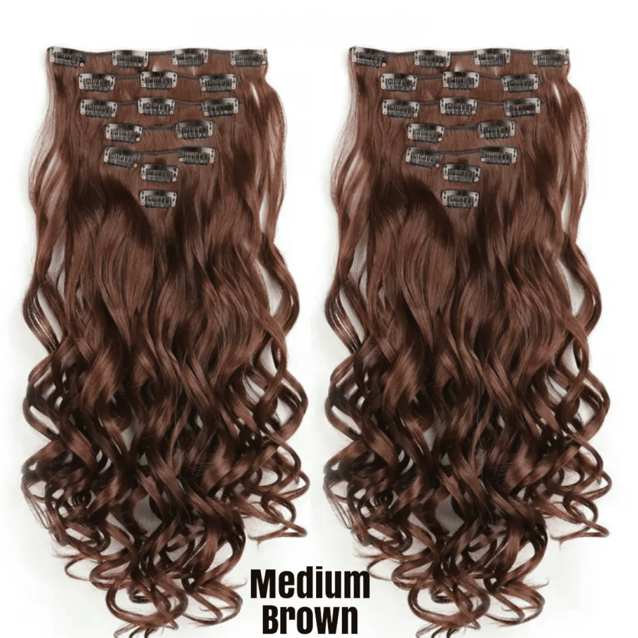 Curly Hair Extensions Clip In 22 inches Multiple Colors - Walmart.com