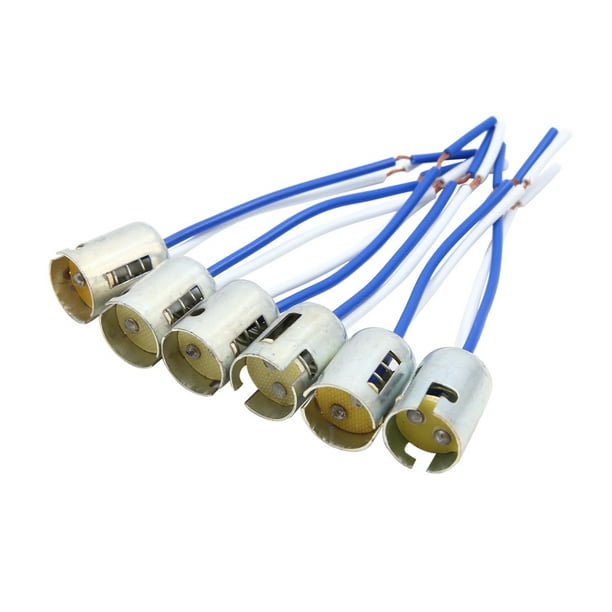 6Pcs Conector de Toma de Luz 1157 de Metal 2 Cables Conector de Toma de ...