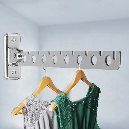 8 Holes Wall Mount Clothes Hanger Rack Wall Clothes Hanger Stainless ...