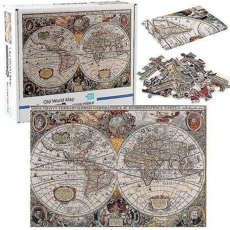 1000 Piece Jigsaw Puzzles For Adults Kids - Old World Map Jigsaw ...
