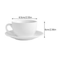Plain White Coffee Cup and Saucer Beverage Ceramics Afternoon Tea Cups ...