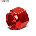 -8AN Fitting Female Cap block off nut Red -8AN Fitting Female Cap block ...