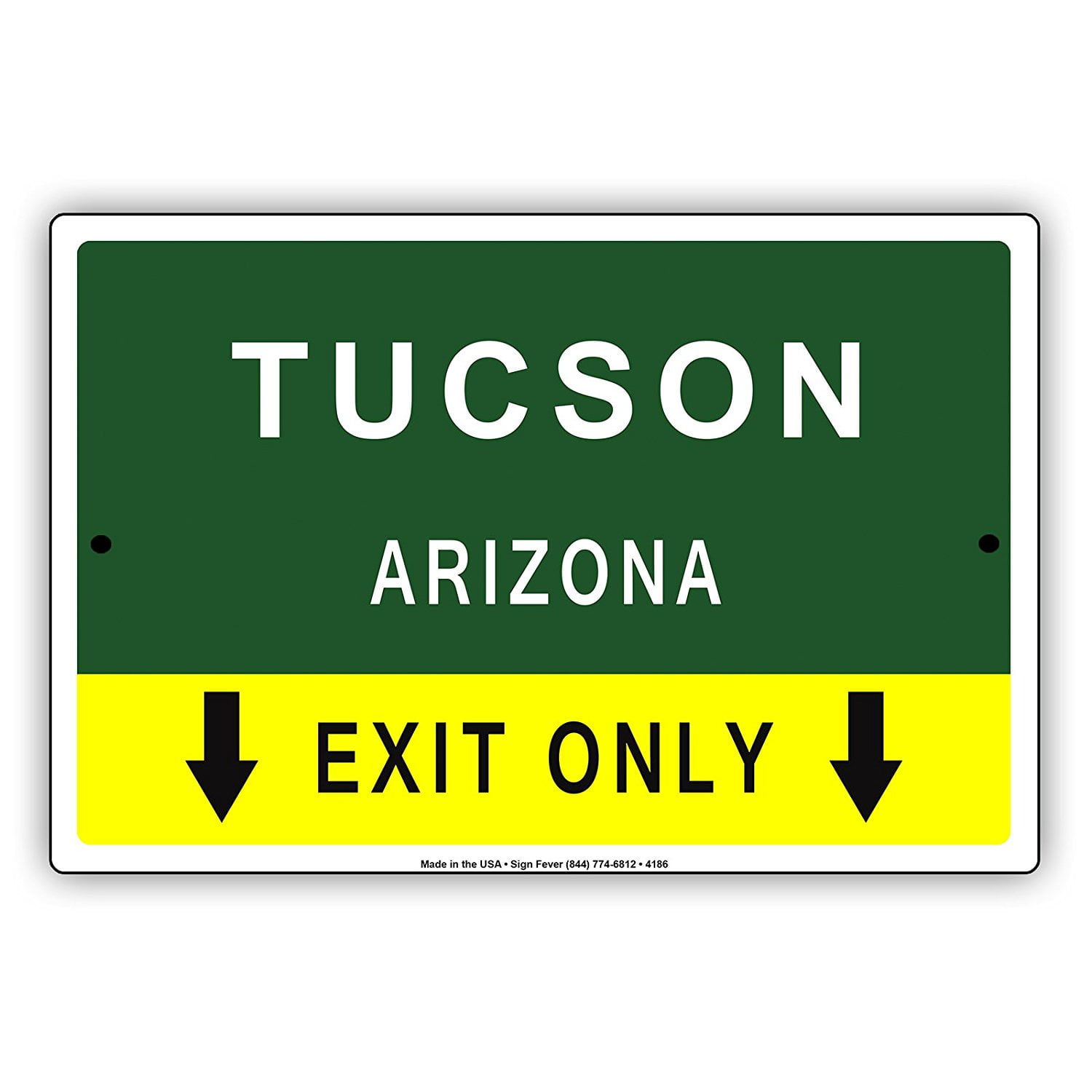 Tucson Arizona Exit Only With Pointer Arrow Direction Way Road Signs ...