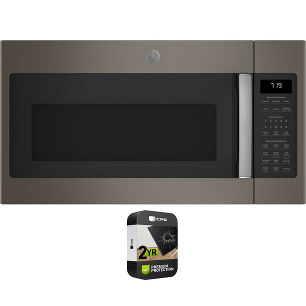 GE JVM7195EKES 1.9 Cu. Ft. Over-the-Range Microwave Oven Slate Bundle ...
