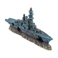 Aquarium Landscaping Resin Warship Ornament with Ventilation Chambers ...