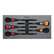 Vessel Tools 2200 Ball Ratchet Screwdriver 5pcs set in EVA FOAM ...