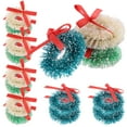 15pcs Mini Christmas Wreaths Decorations Artificial Miniature Wreaths ...