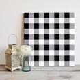 Black White Buffalo Plaid Canvas Artwork Painting Art, Modern ...