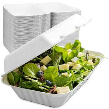 350 Count - Biodegradable 9x9 Take Out Food Containers with Clamshell ...
