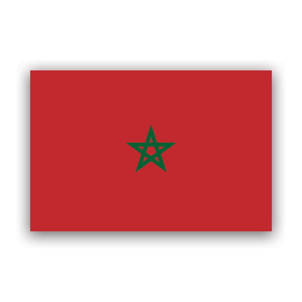 Moroccan Flag Sticker Decal - Self Adhesive Vinyl - Weatherproof - Made ...