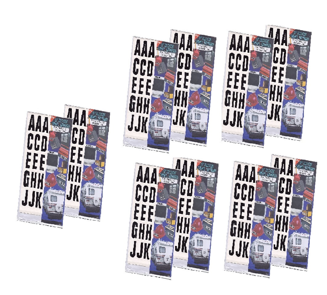 Block Vinyl Letters Stickers 2" 990 Piece (10 packs) - Walmart.com