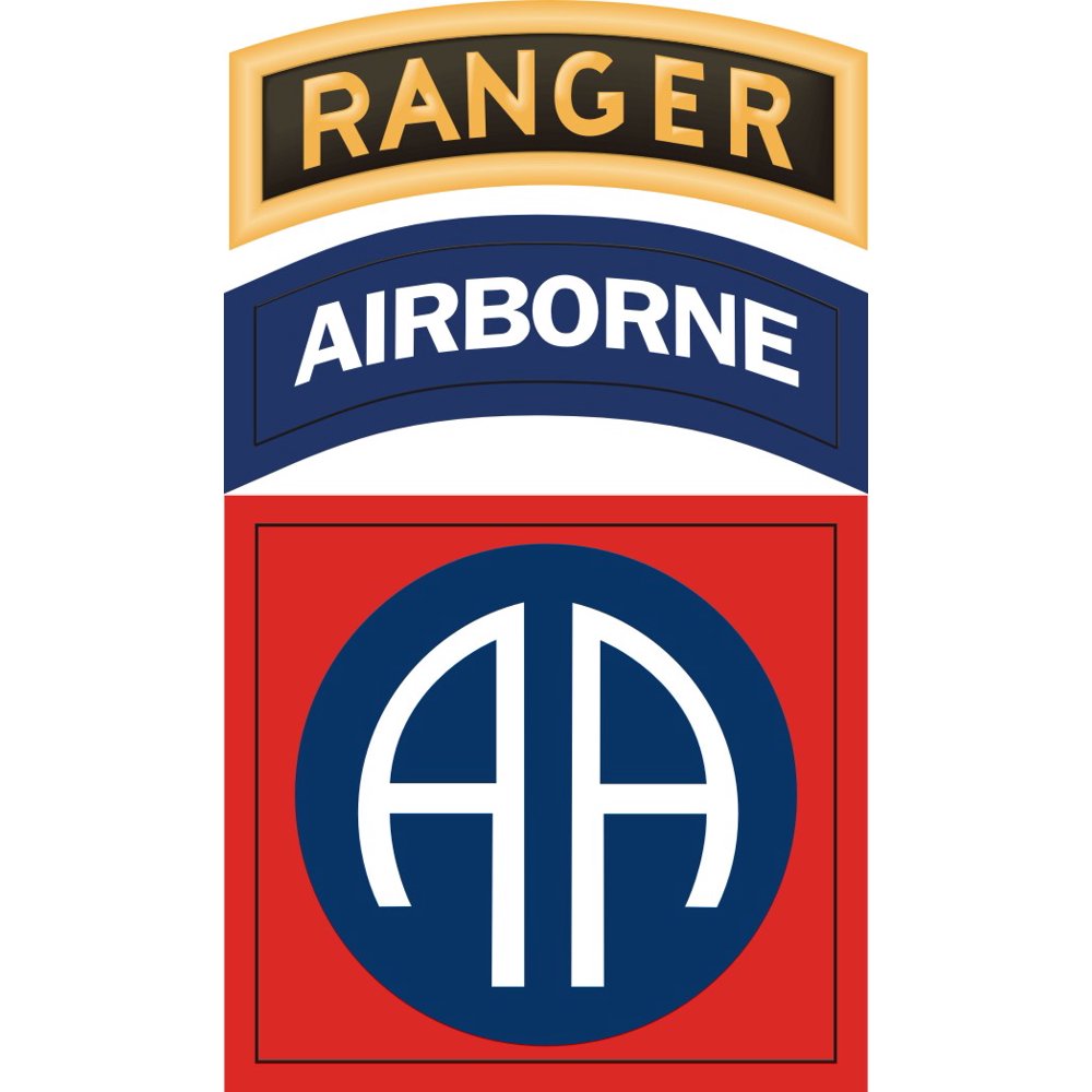 3.8 Inch 82nd Airborne with Ranger Tab Sticker Decal - Walmart.com ...