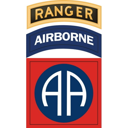 3.8 Inch 82nd Airborne with Ranger Tab Sticker Decal - Walmart.com