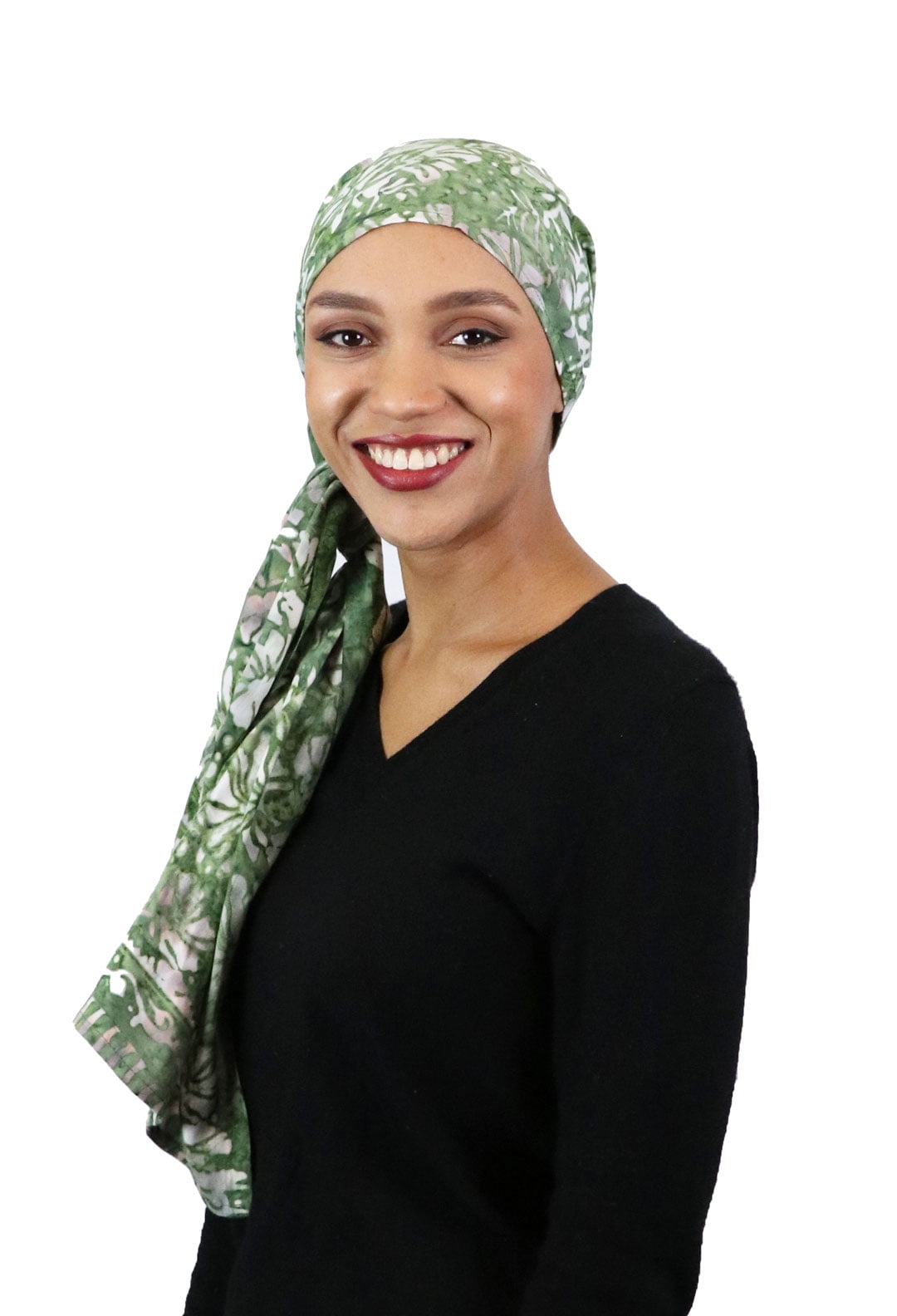Bali Batik Long Head Scarf for Women Cancer Headwear Chemo Scarves Head ...