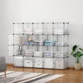 Cube Storage Organizer, 20-Cube Closet Organizer with Doors, 12" × 12 ...