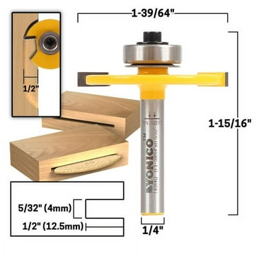 Yonico Small Door Panel & Baseboard Ogee Molding Router Bit - 1/4 ...